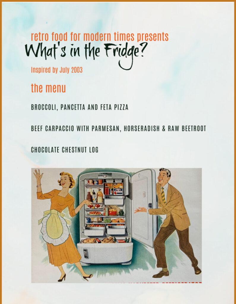 July 2003 - What's In The Fridge? - Retro Food For Modern Times